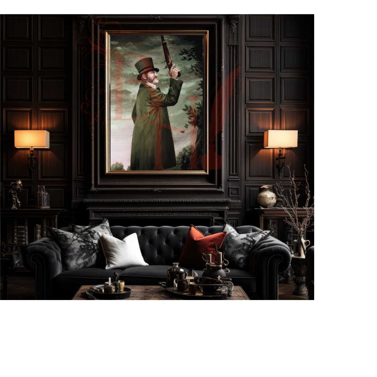 Haunted Mansion Dueling Ghost Portrait Art Print Haunted Gho | Inspire ...