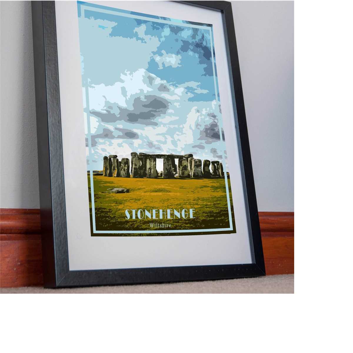 Stonehenge Print Canvas Poster Wiltshire Artwork Wall Art De - Inspire ...