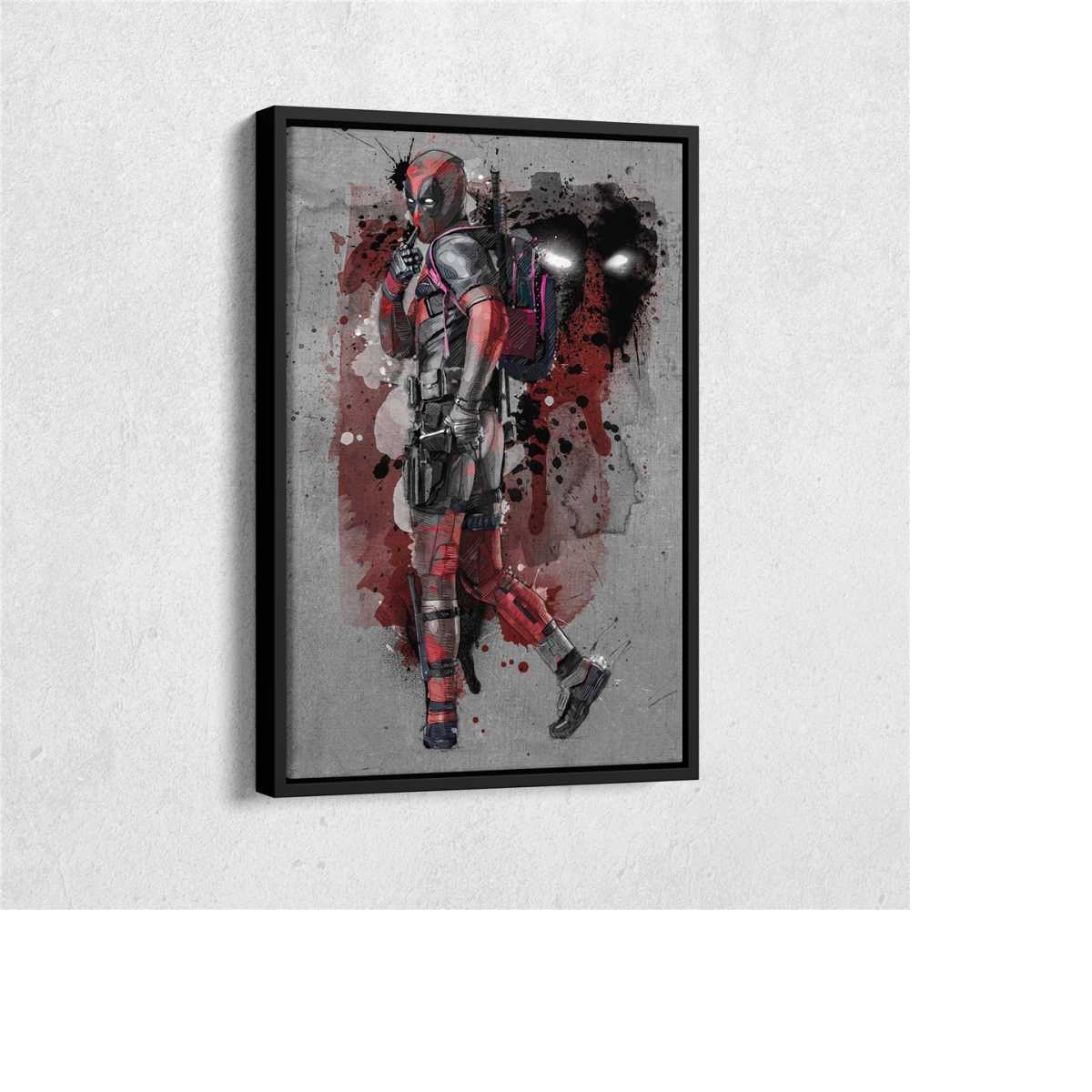 Deadpool Poster Marvel Comics Framed Wall Art Home Decor Can | Inspire ...