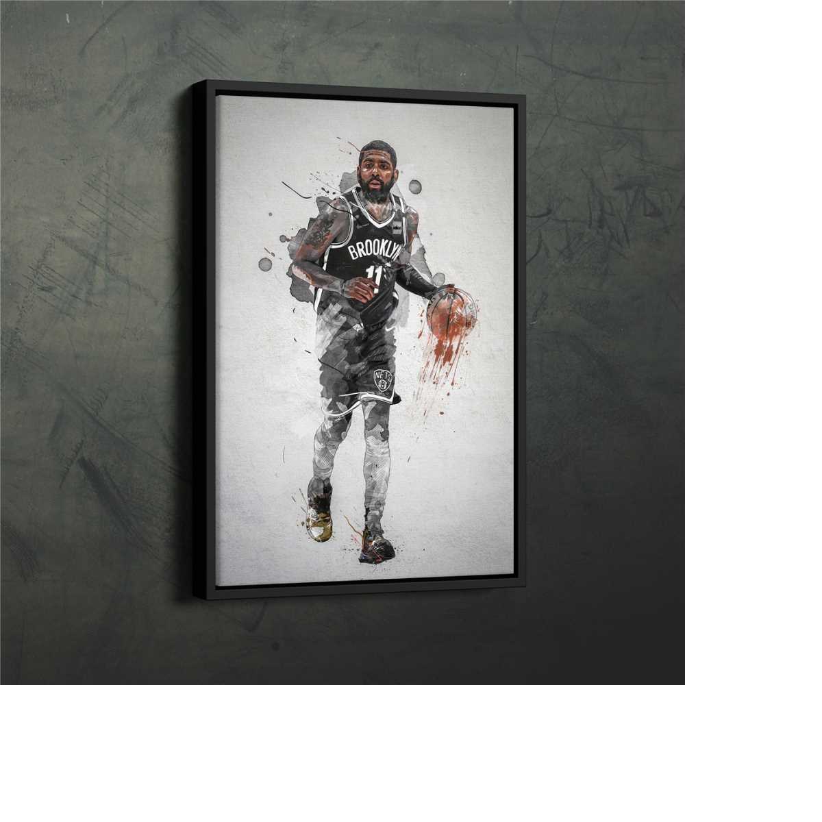 Kyrie Irving Poster Brooklyn Nets NBA Framed Wall Art Home D | Inspire ...