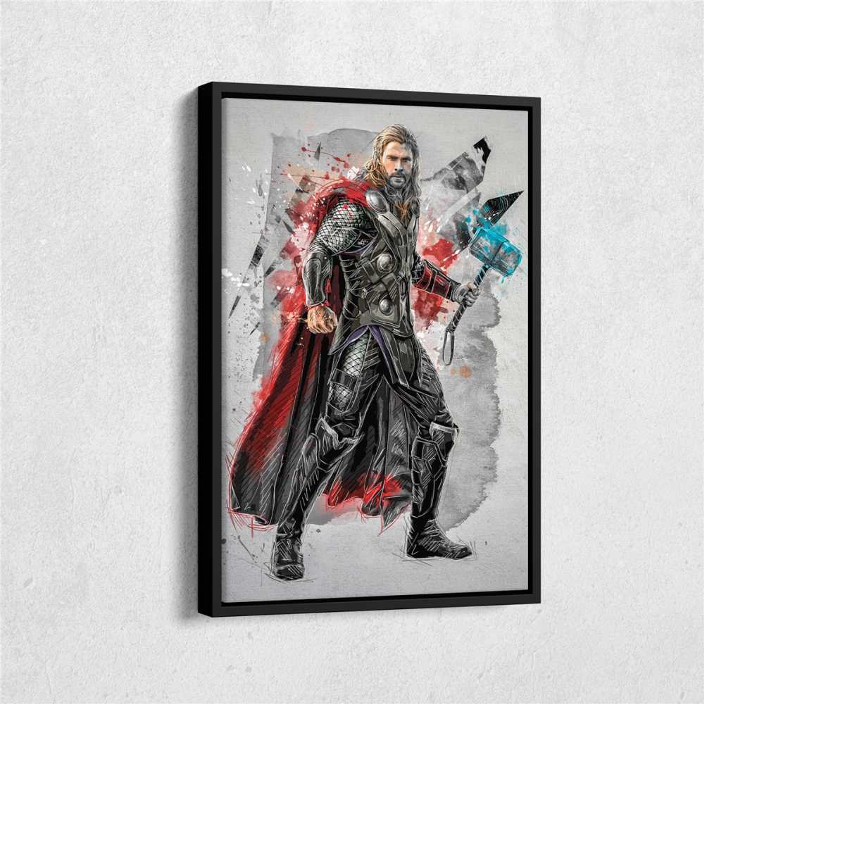 Thor Poster Marvel Comics Framed Wall Art Home Decor Canvas | Inspire ...