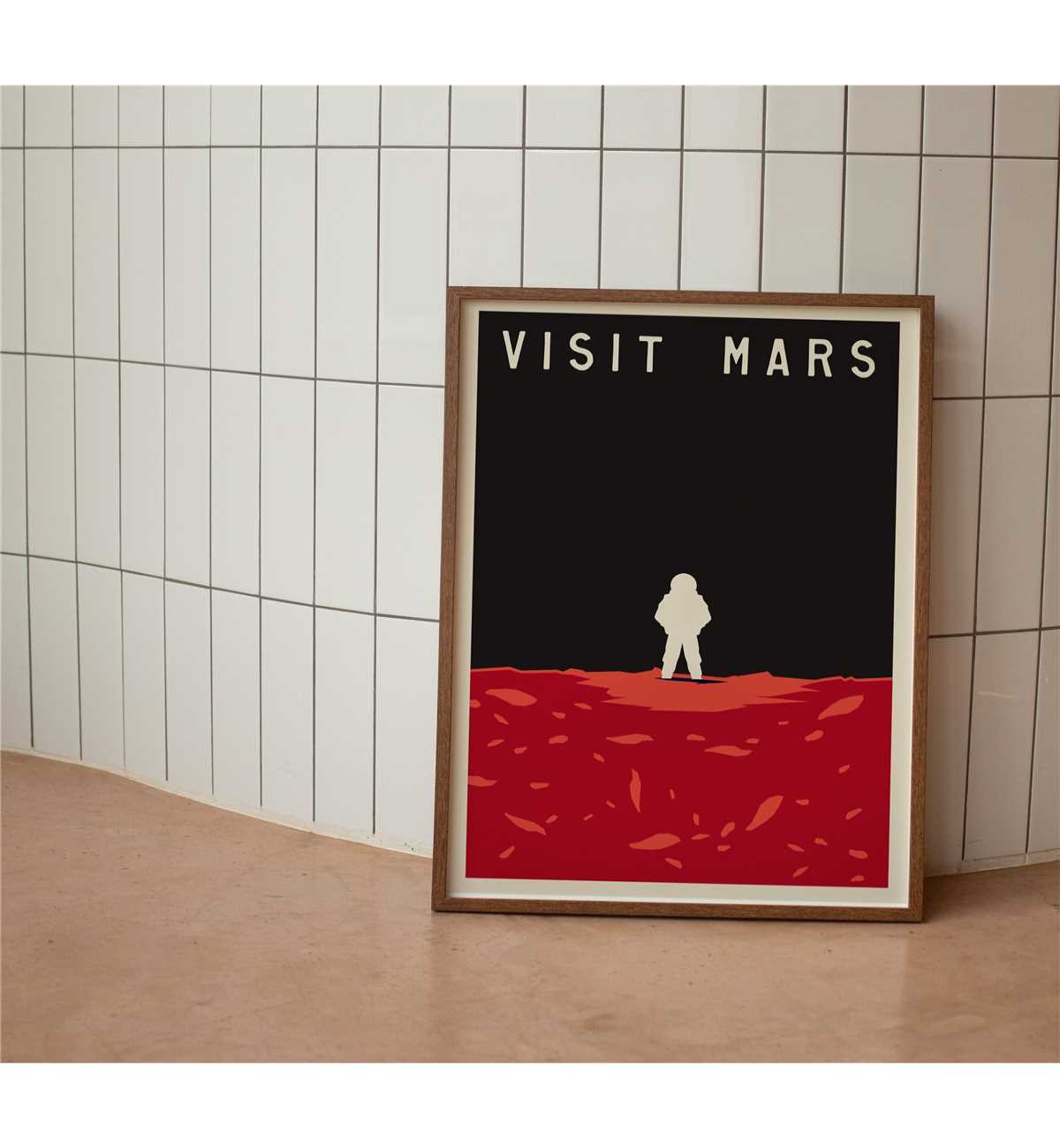 VISIT MARS - POSTER - Red Planet Minimalist | Inspire Uplift