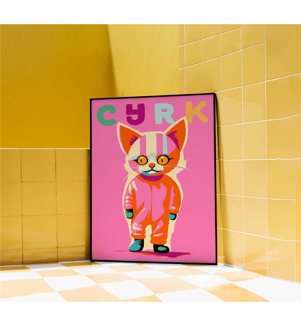 Vintage Poster Cyrk Polish Circus - Clown Artwork | Inspire Uplift