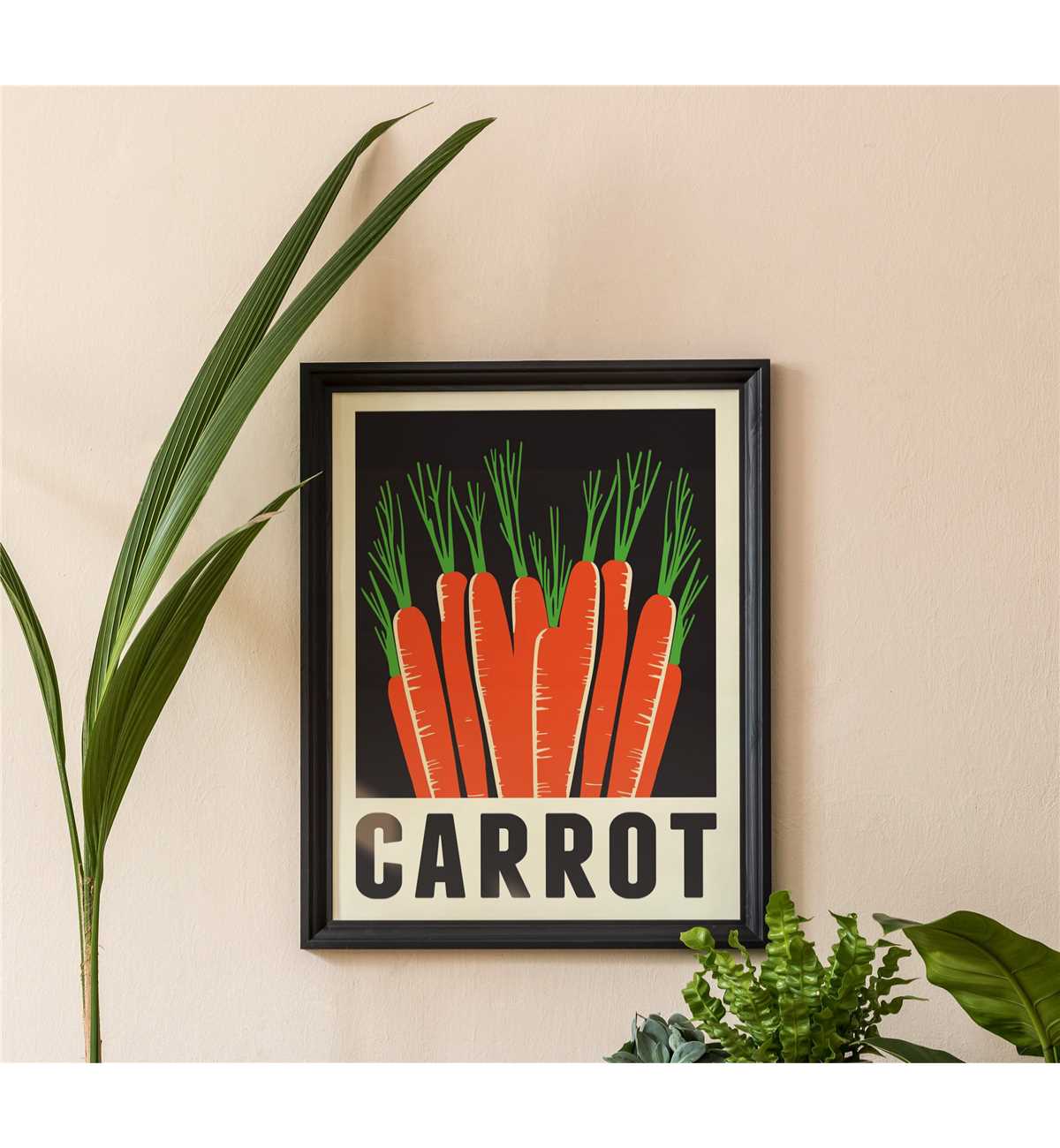 minimalist CARROT poster - Botanical posters, Decorative fru | Inspire ...