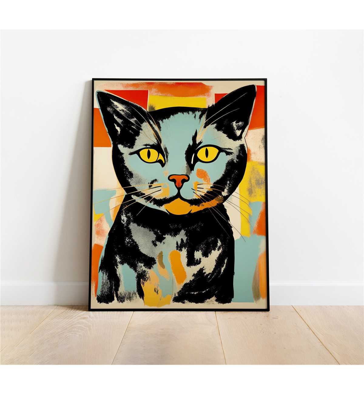 Cute Cat Painting Poster | crazy cat lady | Inspire Uplift