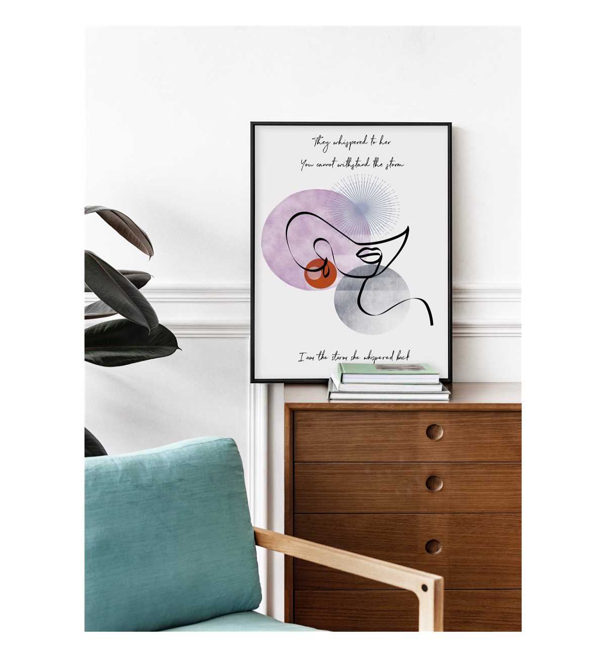 Line Art Printable Poster Quote Text Wall Art | Inspire Uplift