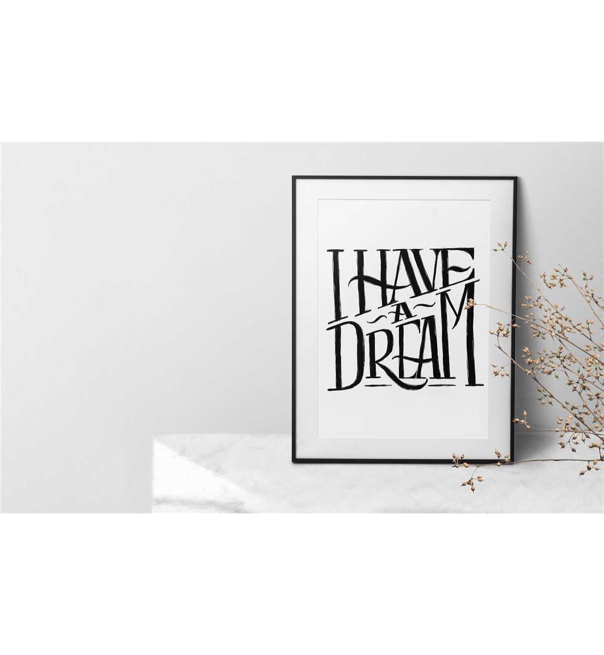 Inspirational Quote Poster Text Print Minimalist Typography | Inspire ...