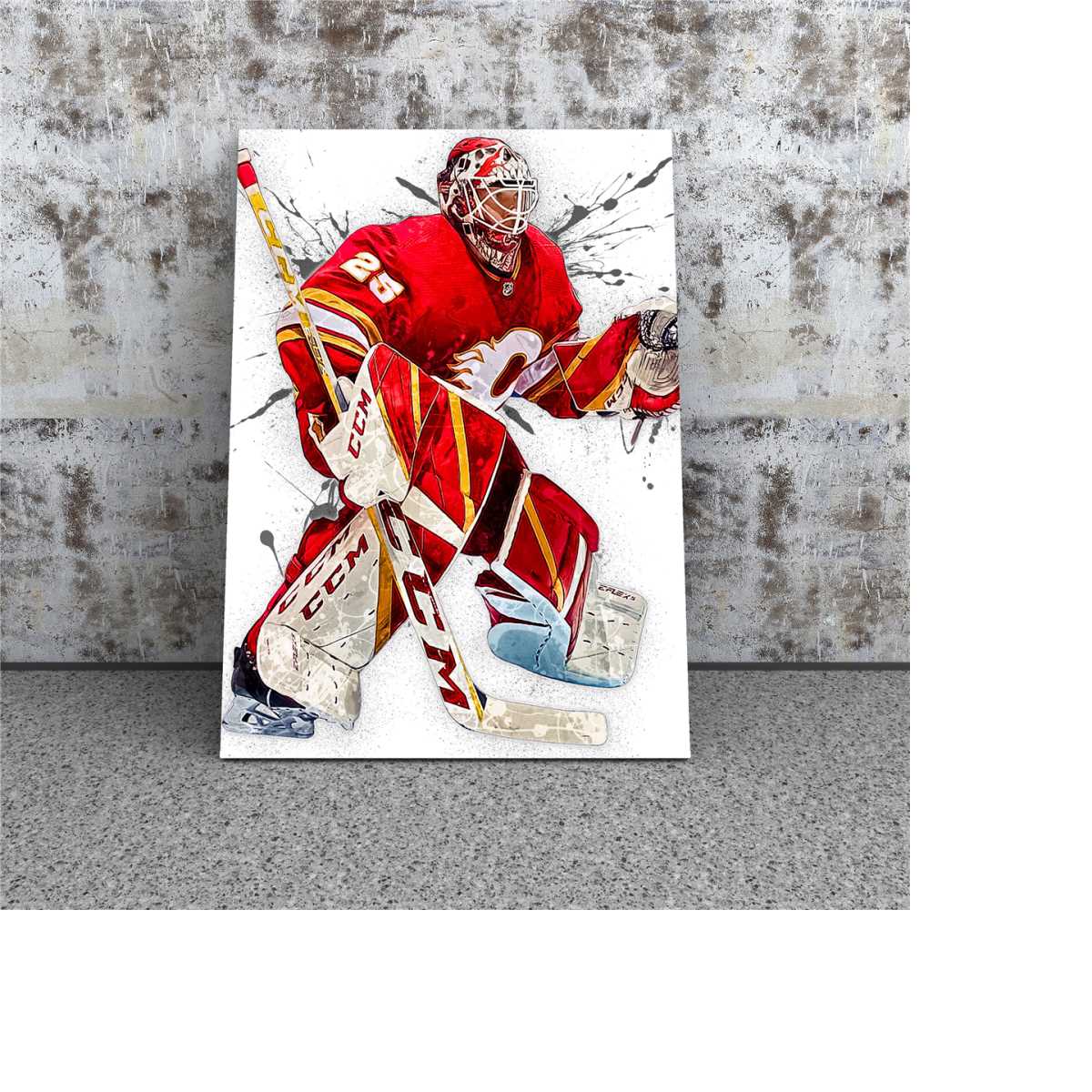 Jacob Markstrom poster, Calgary Flames, Painting Hand Made, | Inspire ...