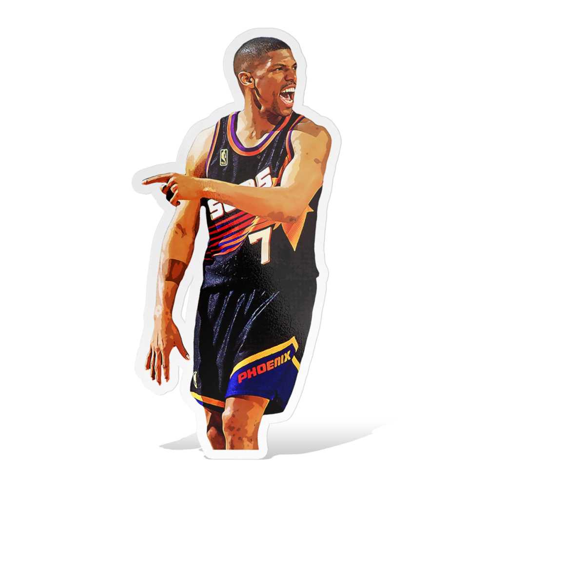 Kevin Johnson Phoenix Suns Basketball Glossy Sticker Vinyl L | Inspire ...