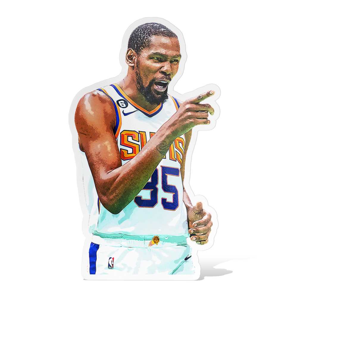 Kevin Durant Phoenix Suns Basketball Glossy Sticker Vinyl La | Inspire ...