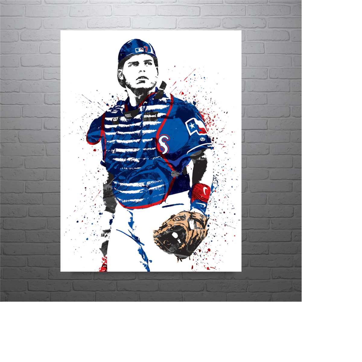 Ivan Pudge Rodriguez Texas Rangers Baseball Art Poster-Free | Inspire ...