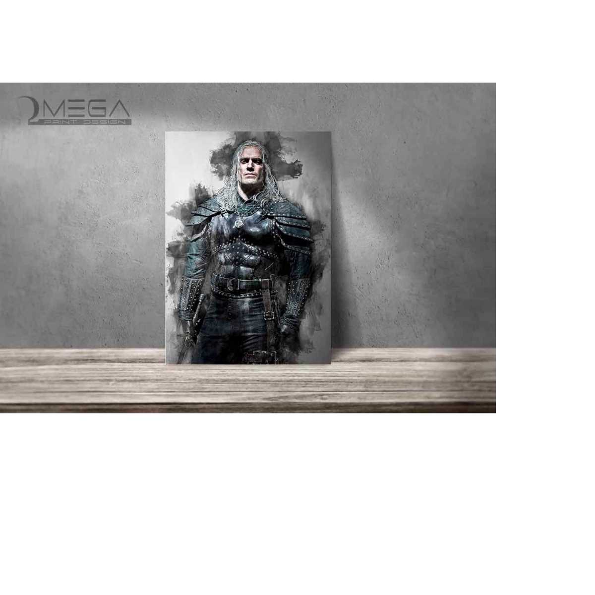 Geralt of Rivia poster Henry Cavill print The Witcher art pr | Inspire ...