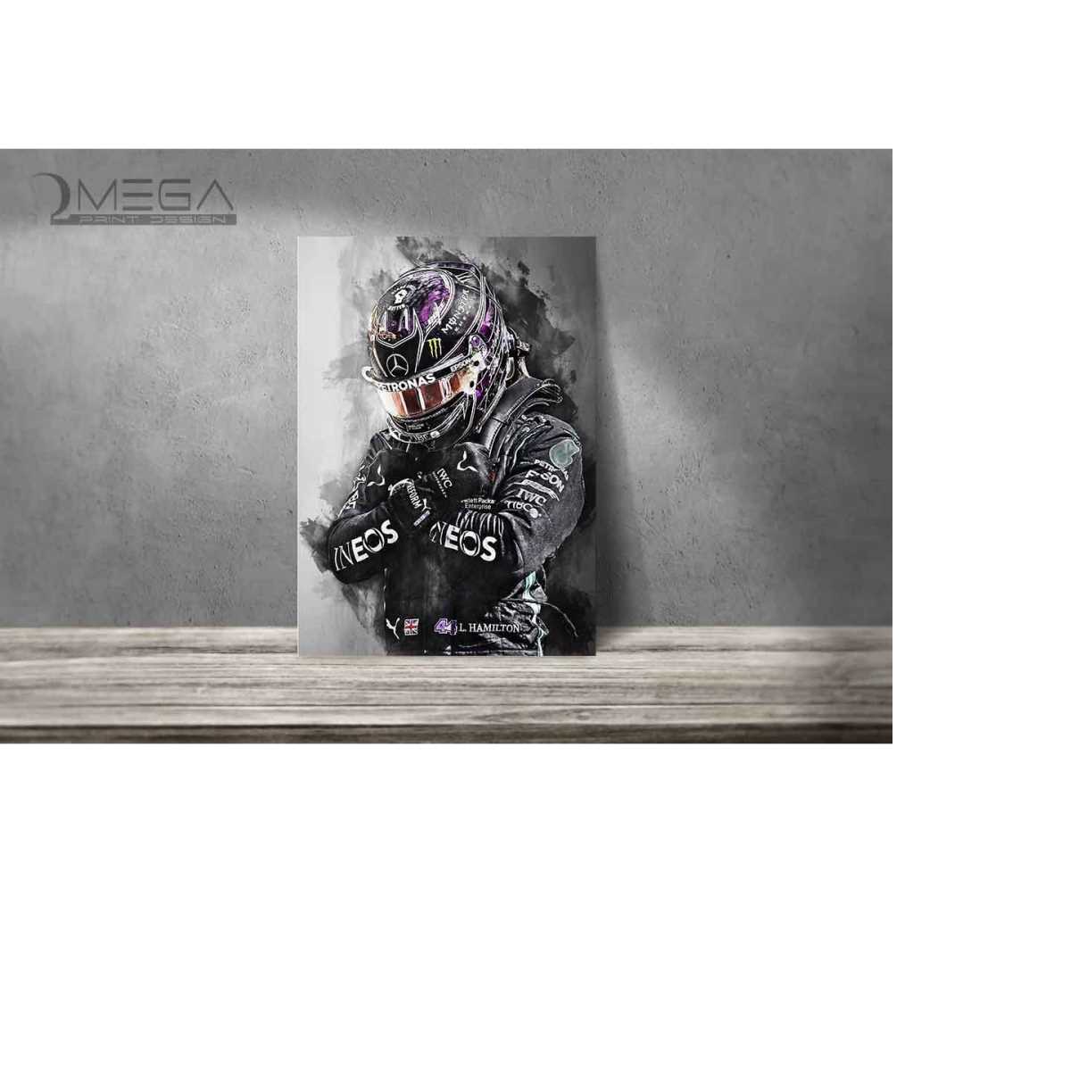Lewis Hamilton poster Lewis Hamilton print art print wall ar | Inspire ...