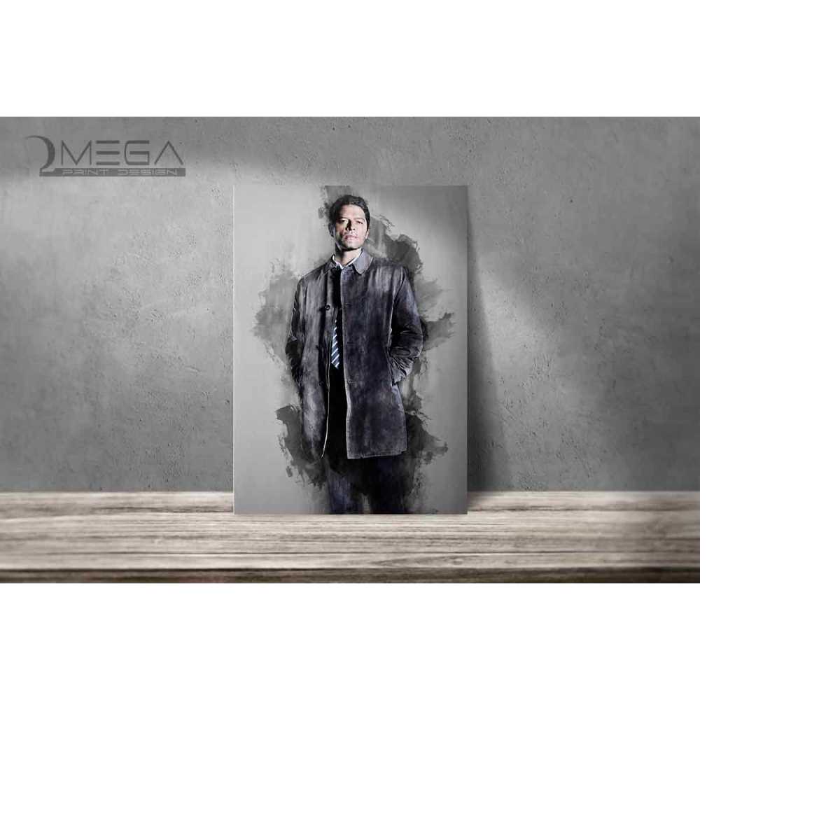 Castiel poster Misha Collins print Supernatural art print wa | Inspire ...