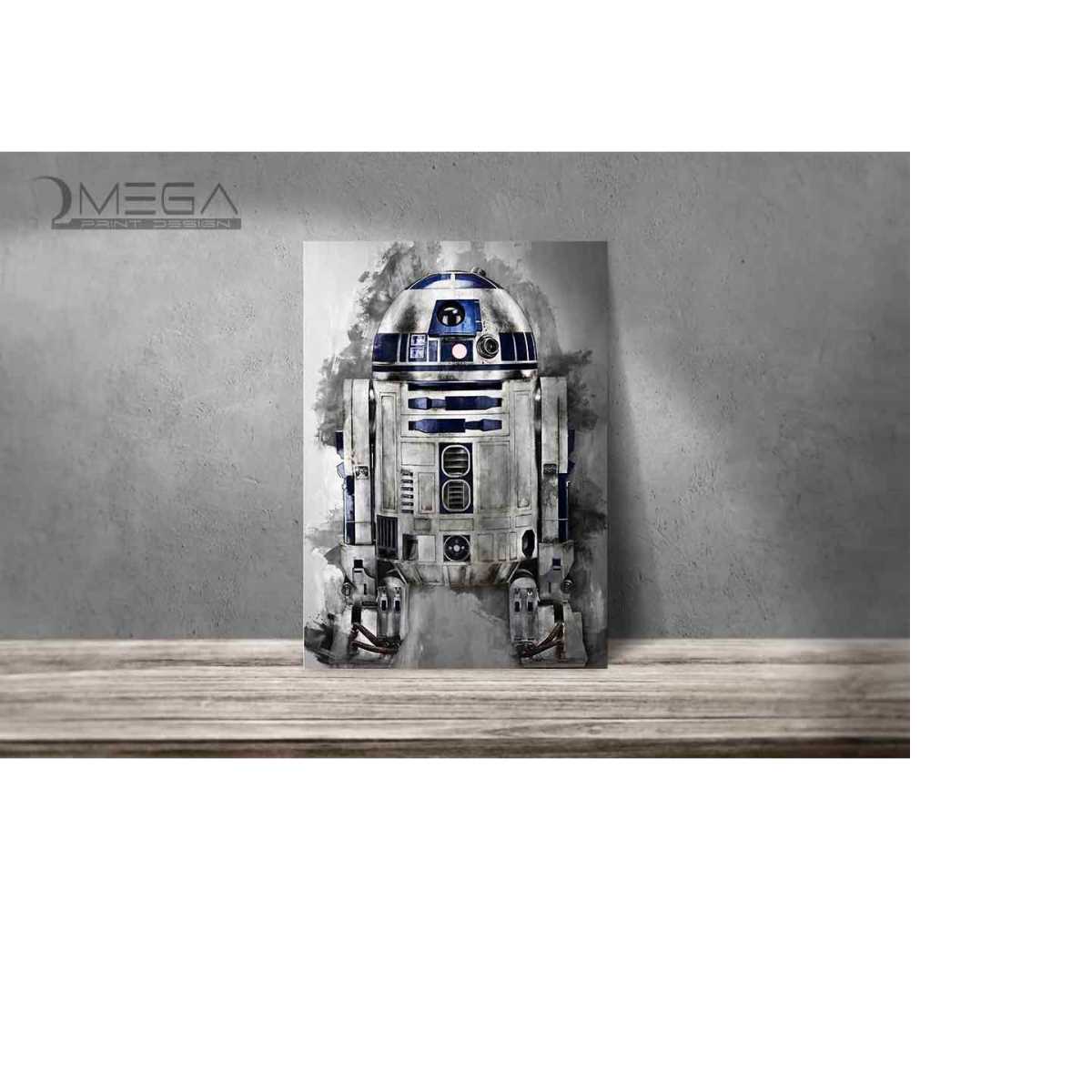 R2-D2 poster R2-D2 print Star Wars art print wall art home d | Inspire ...