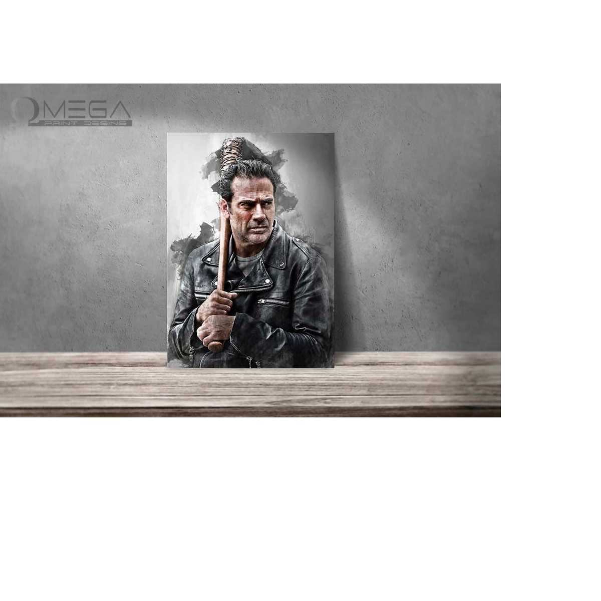 Negan poster Negan print The Walking Dead art print wall art | Inspire ...