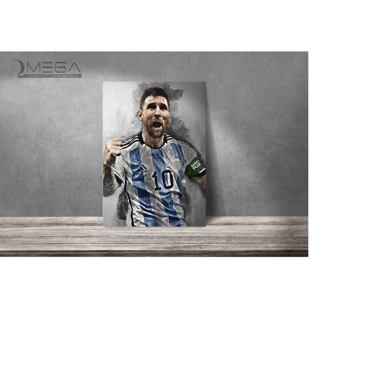 Lionel Messi poster Messi print Argentina art print wall art | Inspire ...