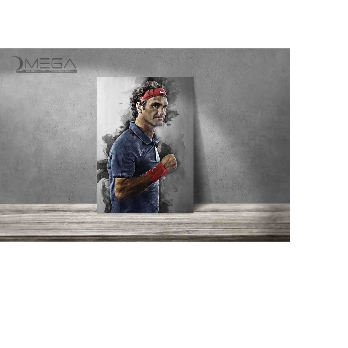 Roger Federer poster Federer print art print wall art home d - Inspire ...
