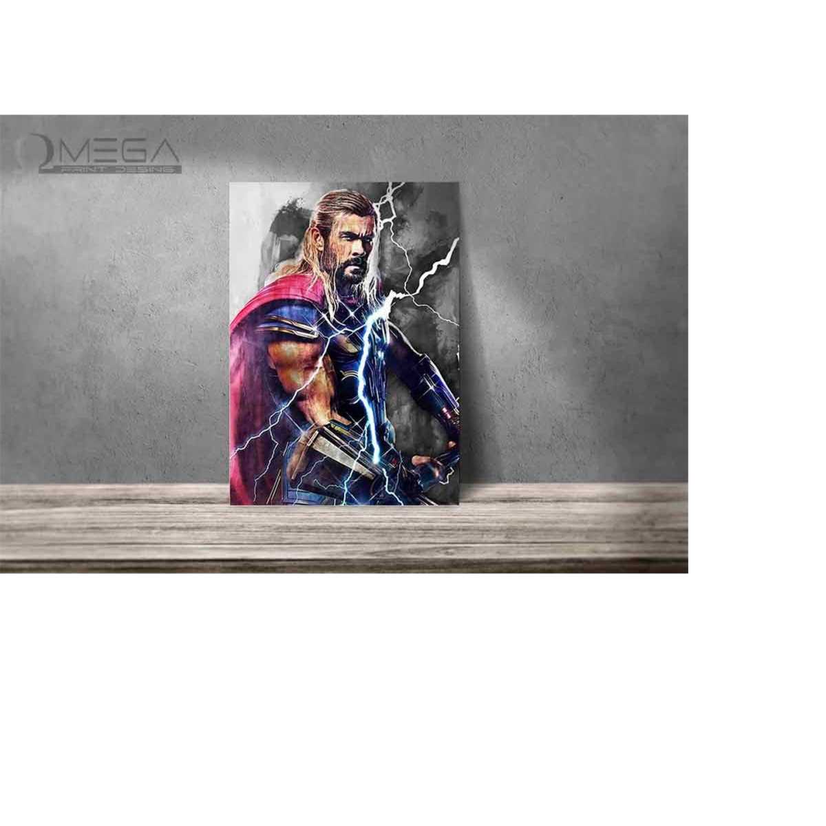 Thor poster Thor print Thor Love and Thunder art print wall | Inspire ...