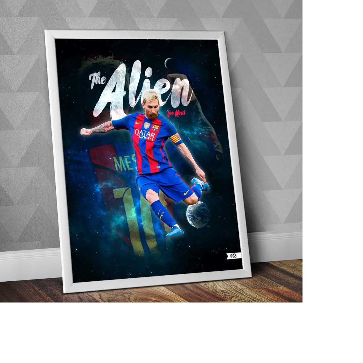 The Alien / Lionel Messi Print / Leo Messi Print / FC Barcel | Inspire ...