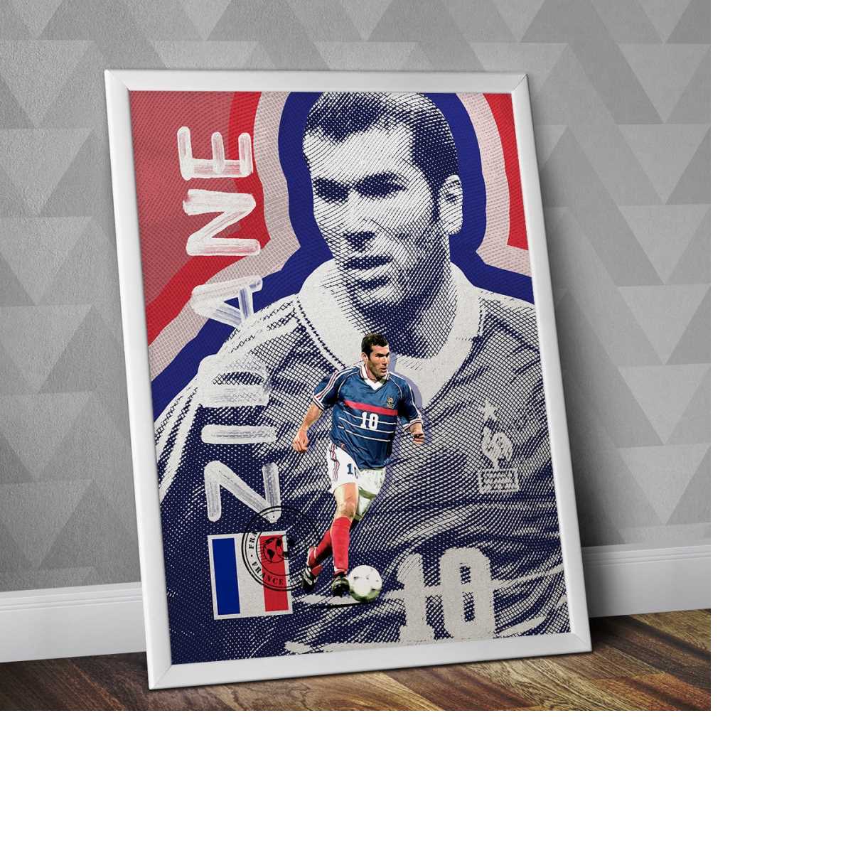 Zinedine Zidane - France National Team / Zidane Print / Zida | Inspire ...
