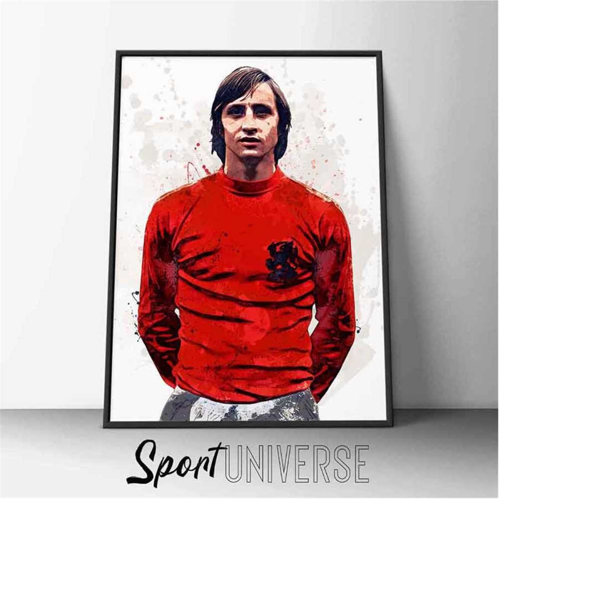 Johan Cruyff poster Johan Cruyff print wall art man cave | Inspire Uplift