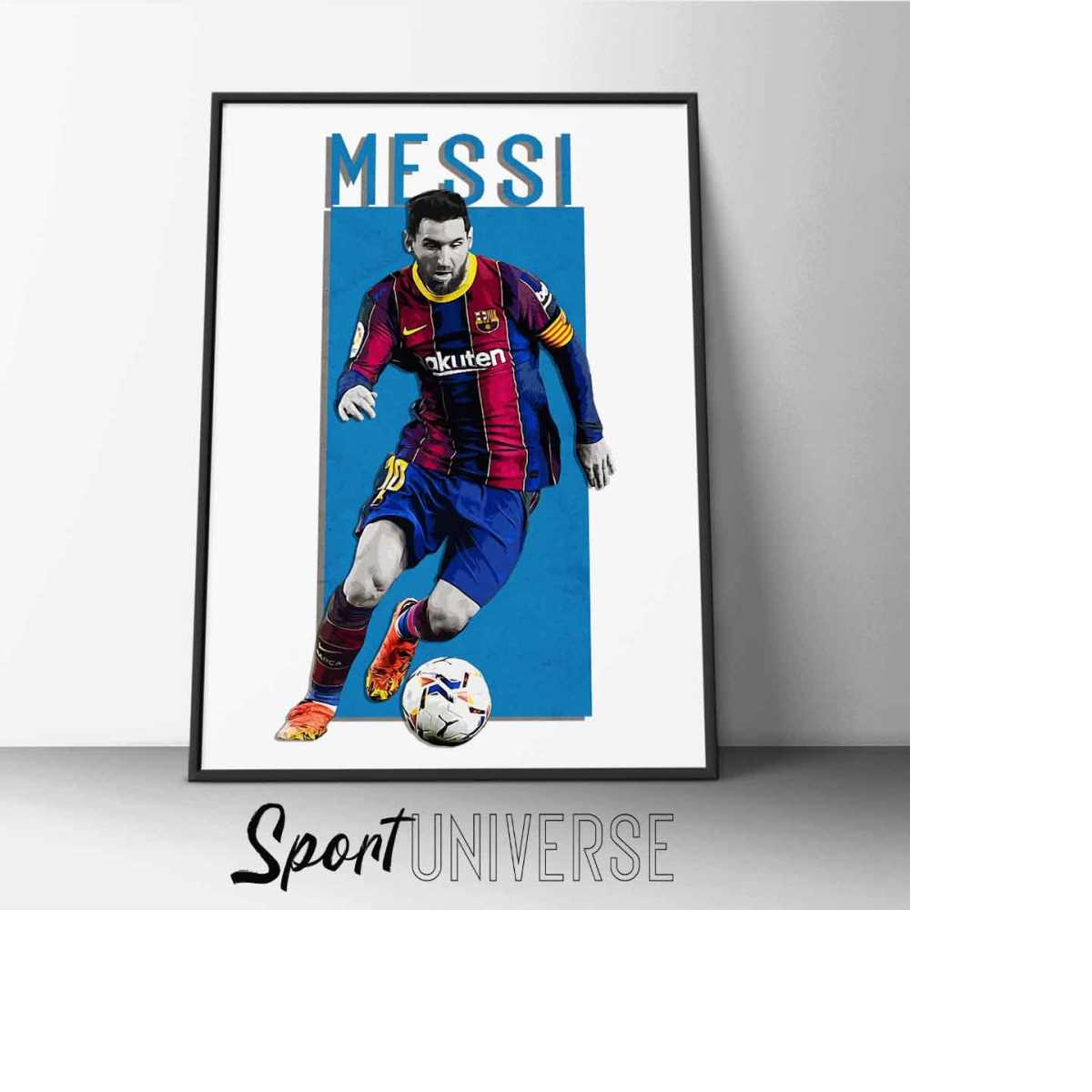 Messi poster Lionel Messi print Barcelona print wall art man - Inspire ...