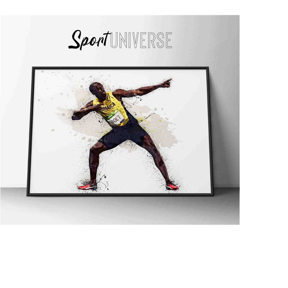 Usain Bolt poster Usain Bolt canvas print wall art man cave | Inspire ...