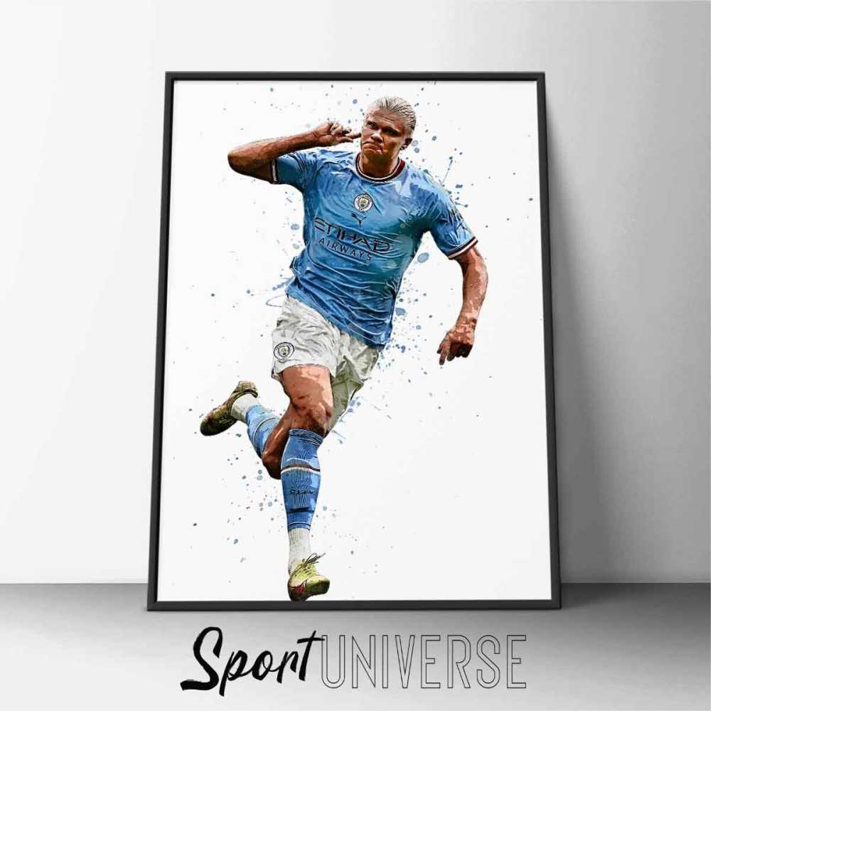 Erling Haaland print Erling Haaland poster Canvas print Manc | Inspire ...