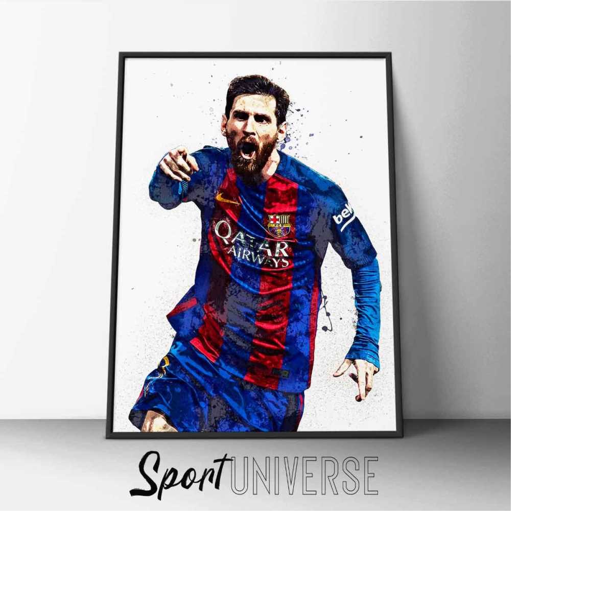 Lionel Messi poster Lionel Messi print Barcelona print wall - Inspire ...