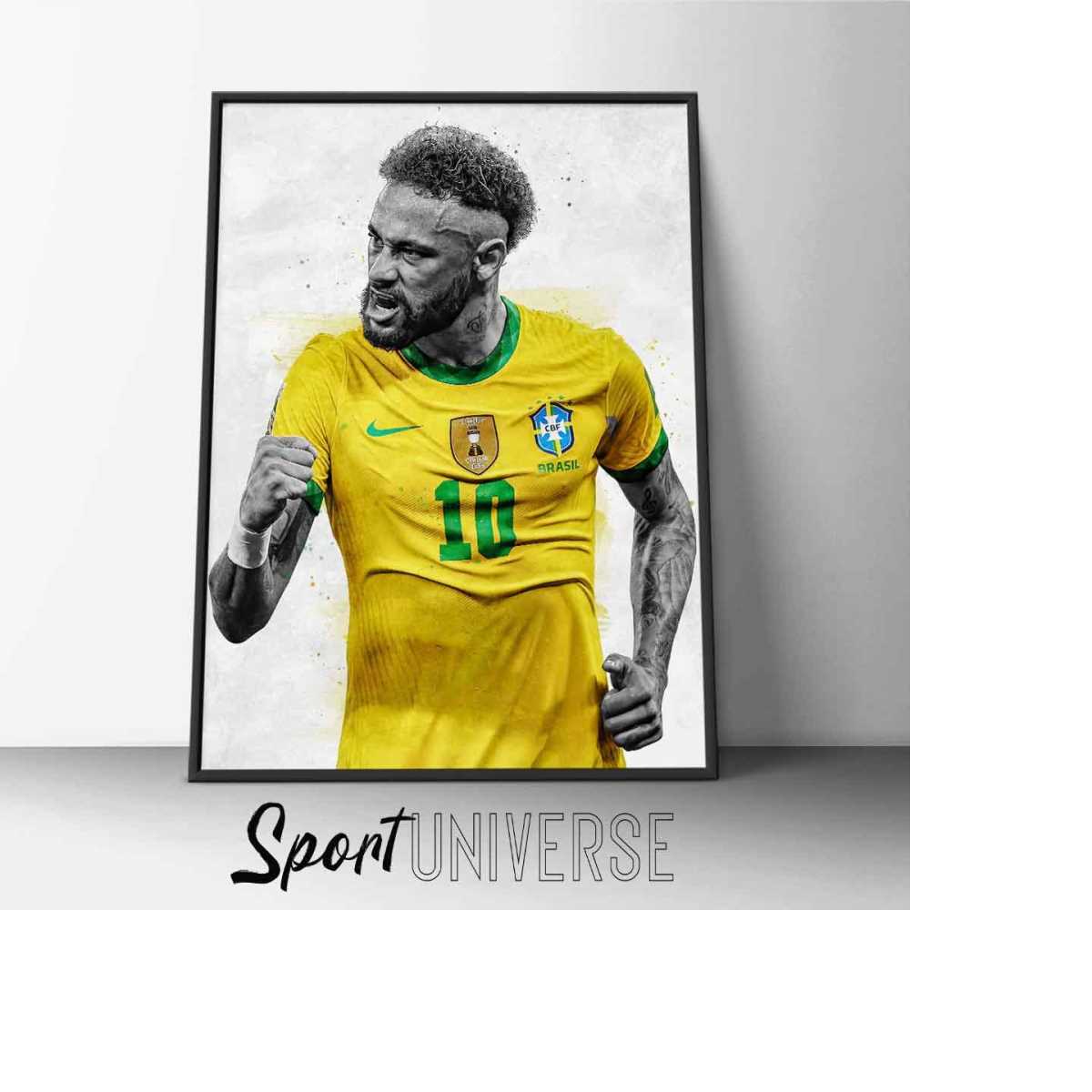 Neymar poster Neymar da Silva print Brazil art print wall ar | Inspire ...