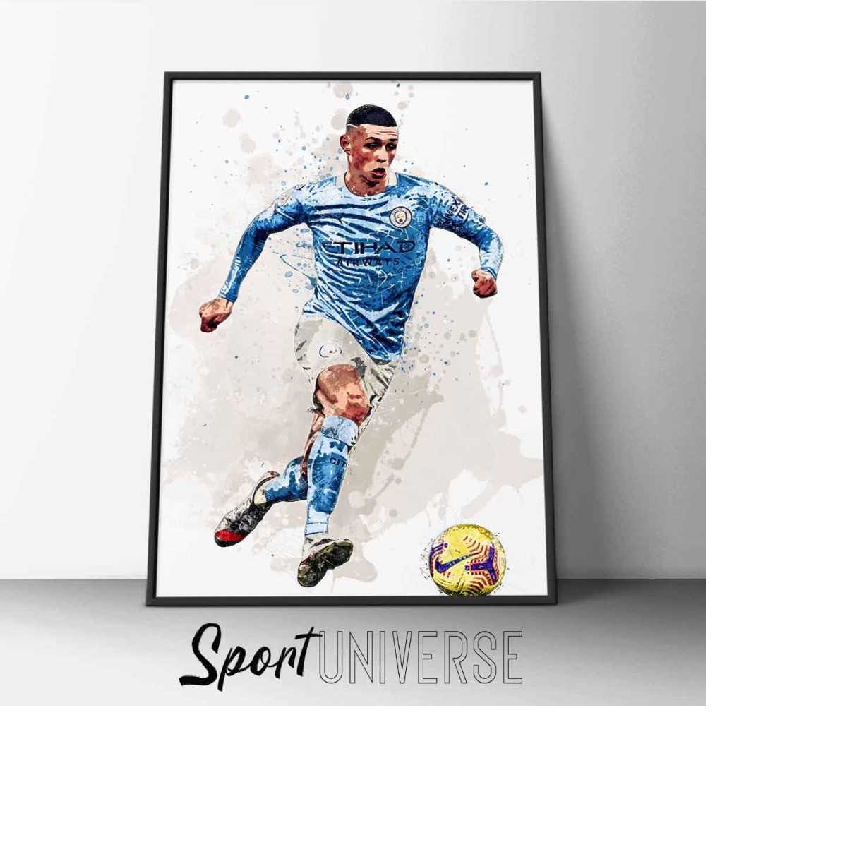 Phil Foden poster Phil Foden print Manchester City art print - Inspire ...