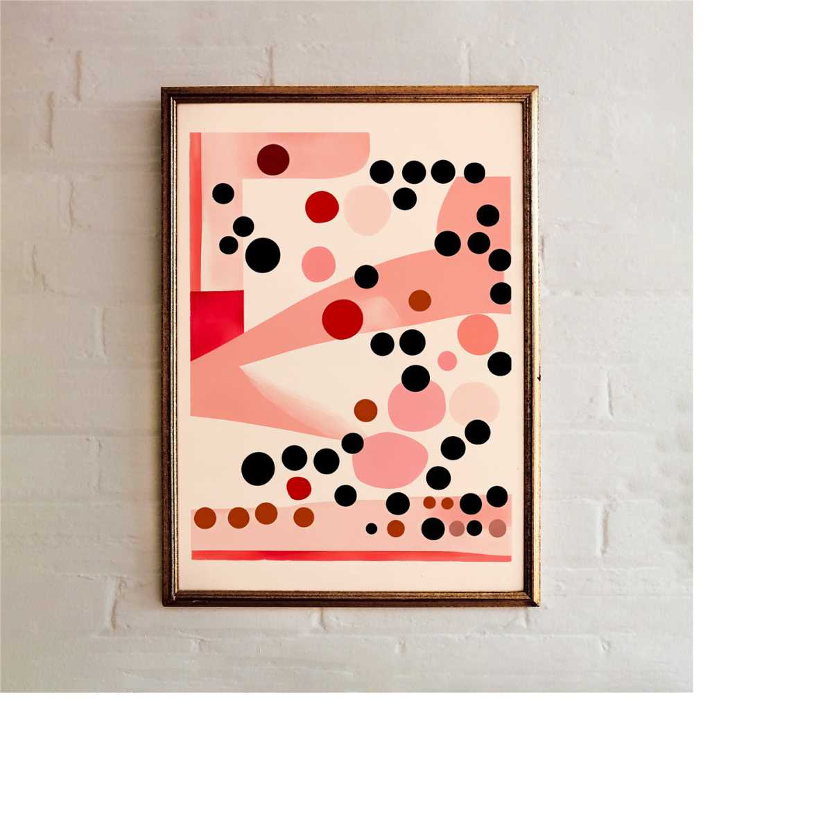 Pink Mid-Century Modern POSTER | Abstract Wall Fine Art Prin | Inspire ...