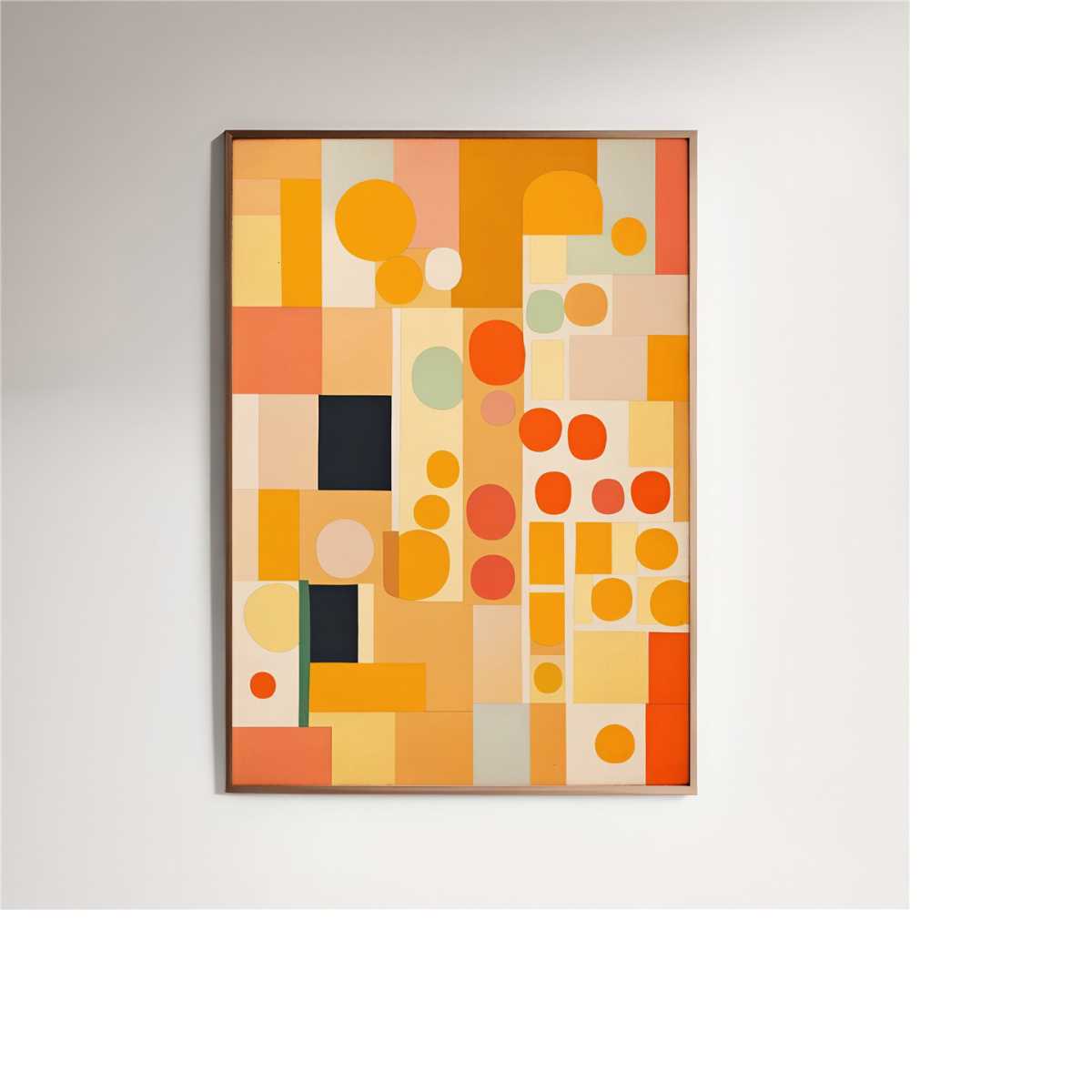 Pastel Summer Mid-Century Modern POSTER | Yellow and Orange | Inspire ...