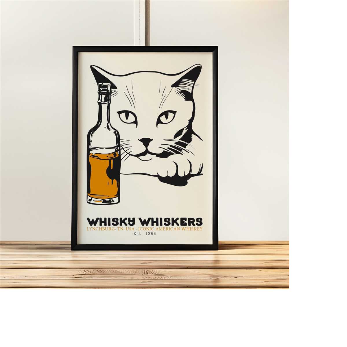Whisky Whiskers Poster - EST 1866 - Iconic American Whiskey | Inspire ...