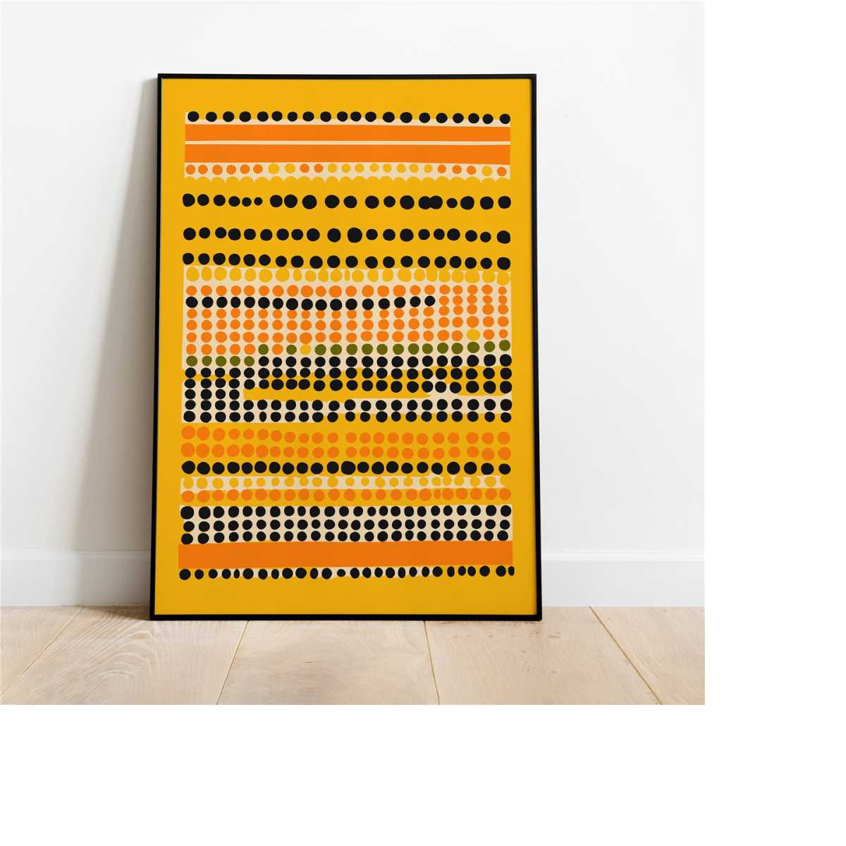 Yellow Mid-Century Modern POSTER | Abstract Wall Fine Art Pr - Inspire ...