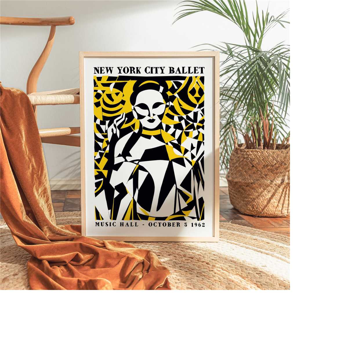NYC BALLET - Vintage Poster, New York City Ballerina Print, | Inspire ...