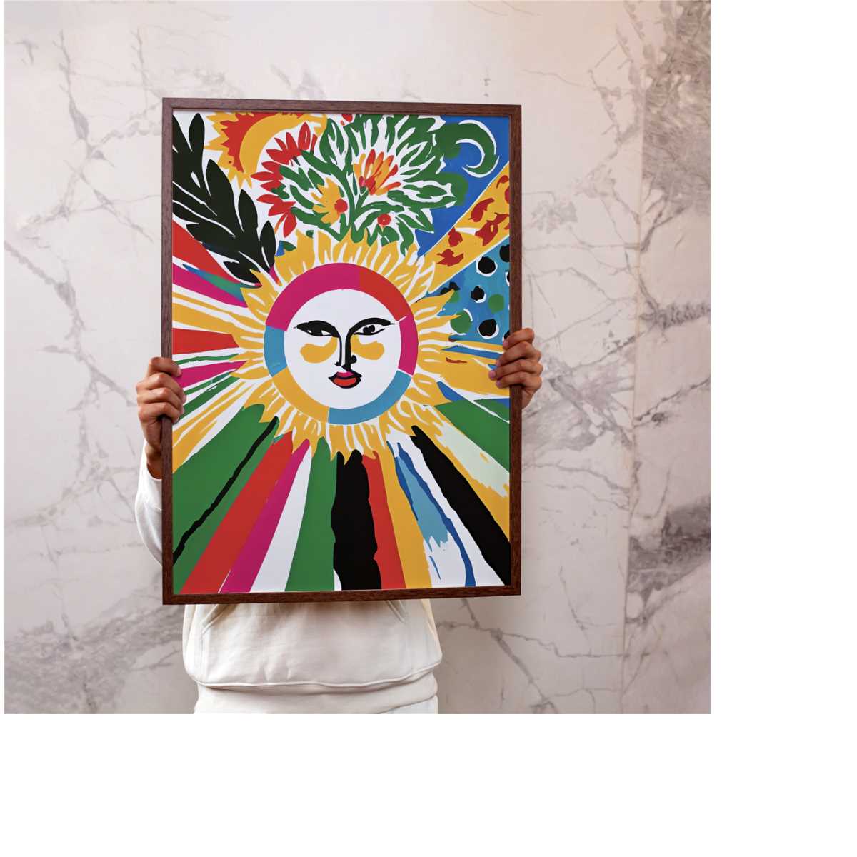 Eclectic Sun Painting Giclee Art Print - Mid-Century Abstrac | Inspire ...