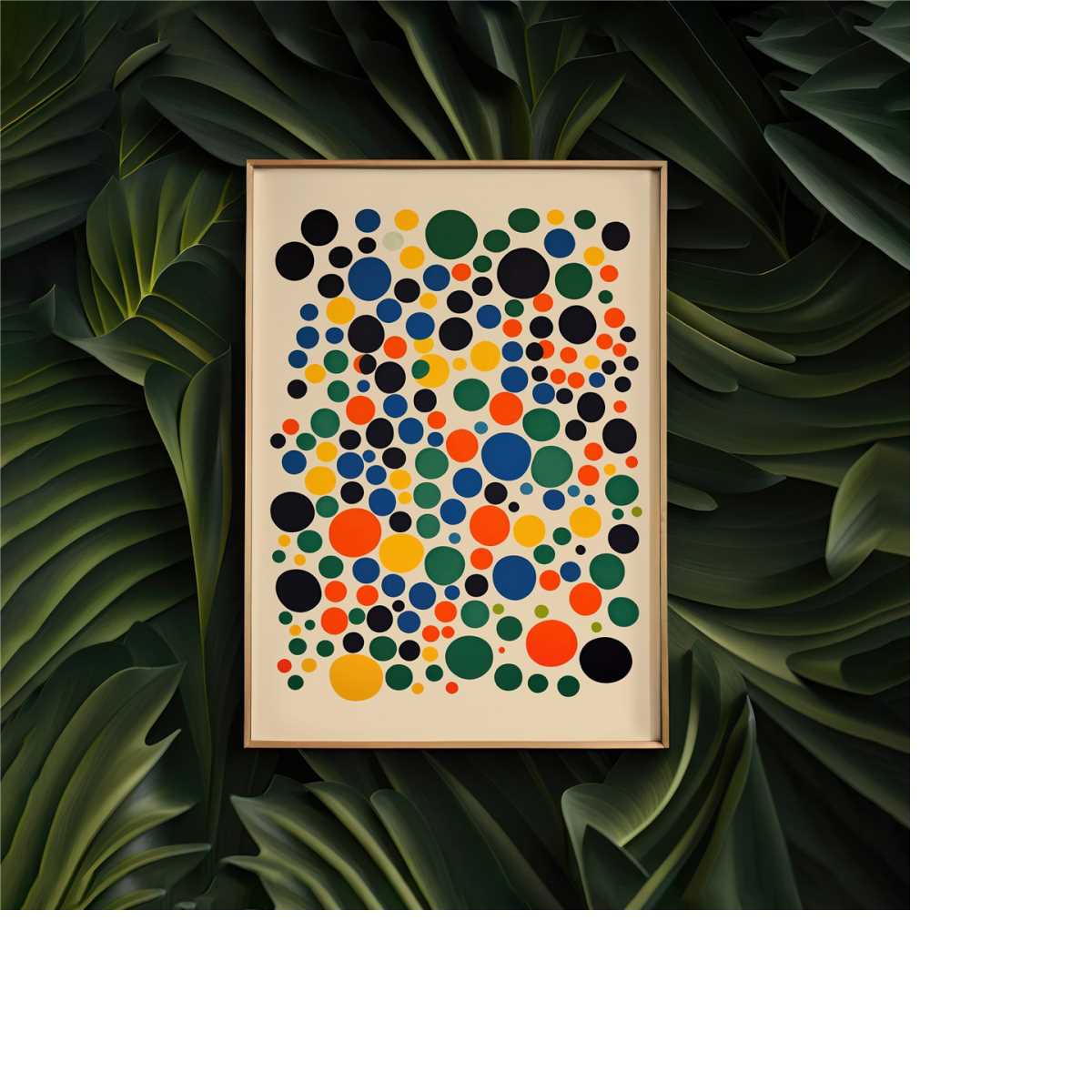 Retro Abstract Painting Giclee Art Print -Polka Dots Mid-Cen | Inspire ...
