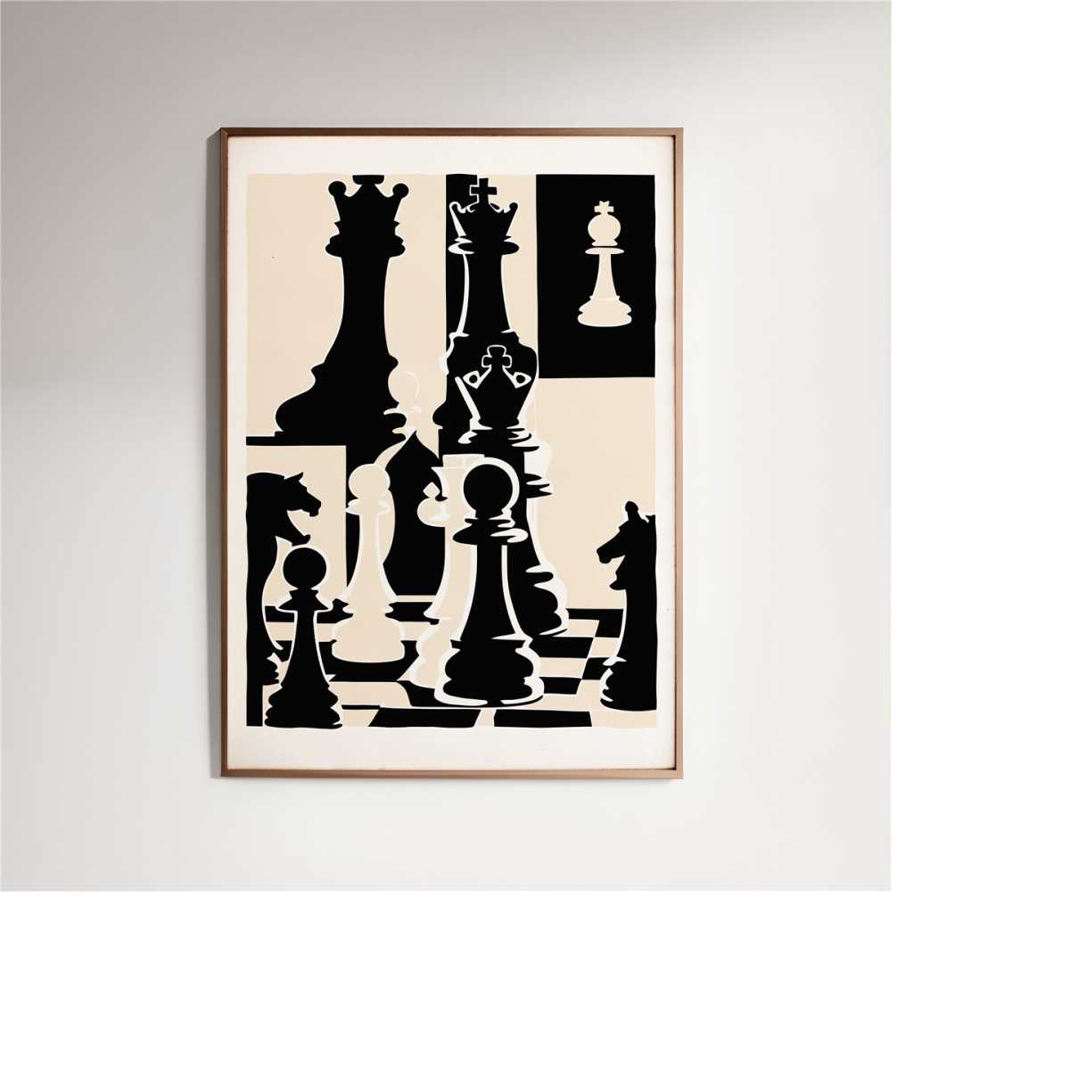 CHESS POSTER - Black and White - Husband Gift Idea - Airbnb | Inspire ...