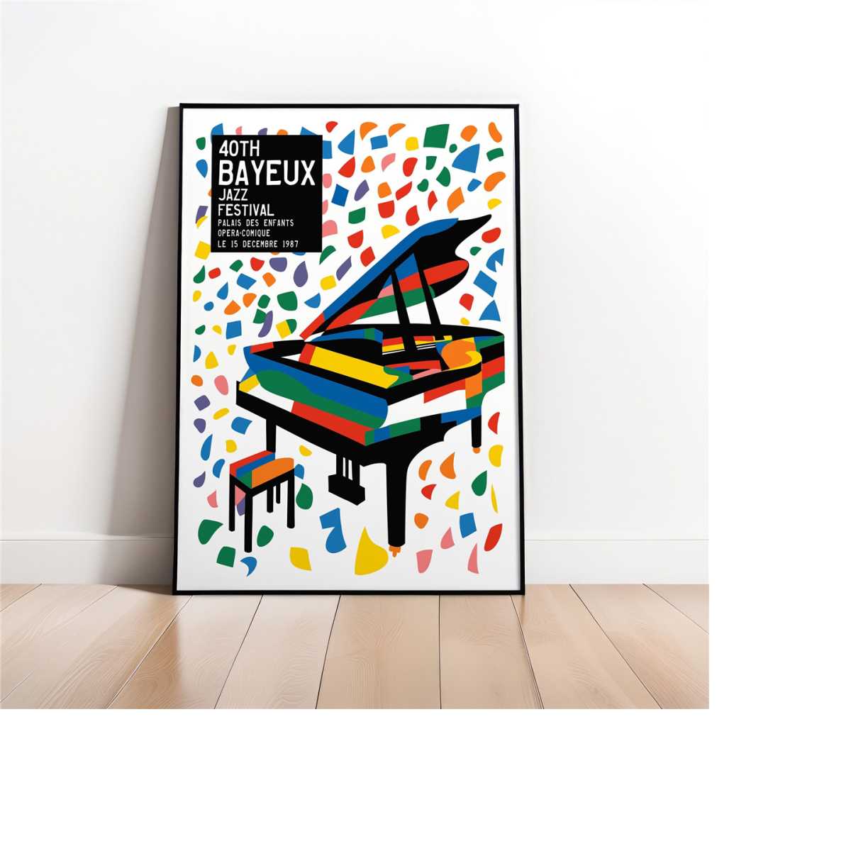 40th Bayeux Jazz Festival Poster - Colorful Jazz Music Wall | Inspire ...