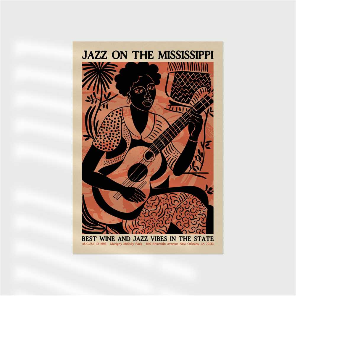 Jazz on the Mississippi Festival Poster - large wall art, ar | Inspire ...