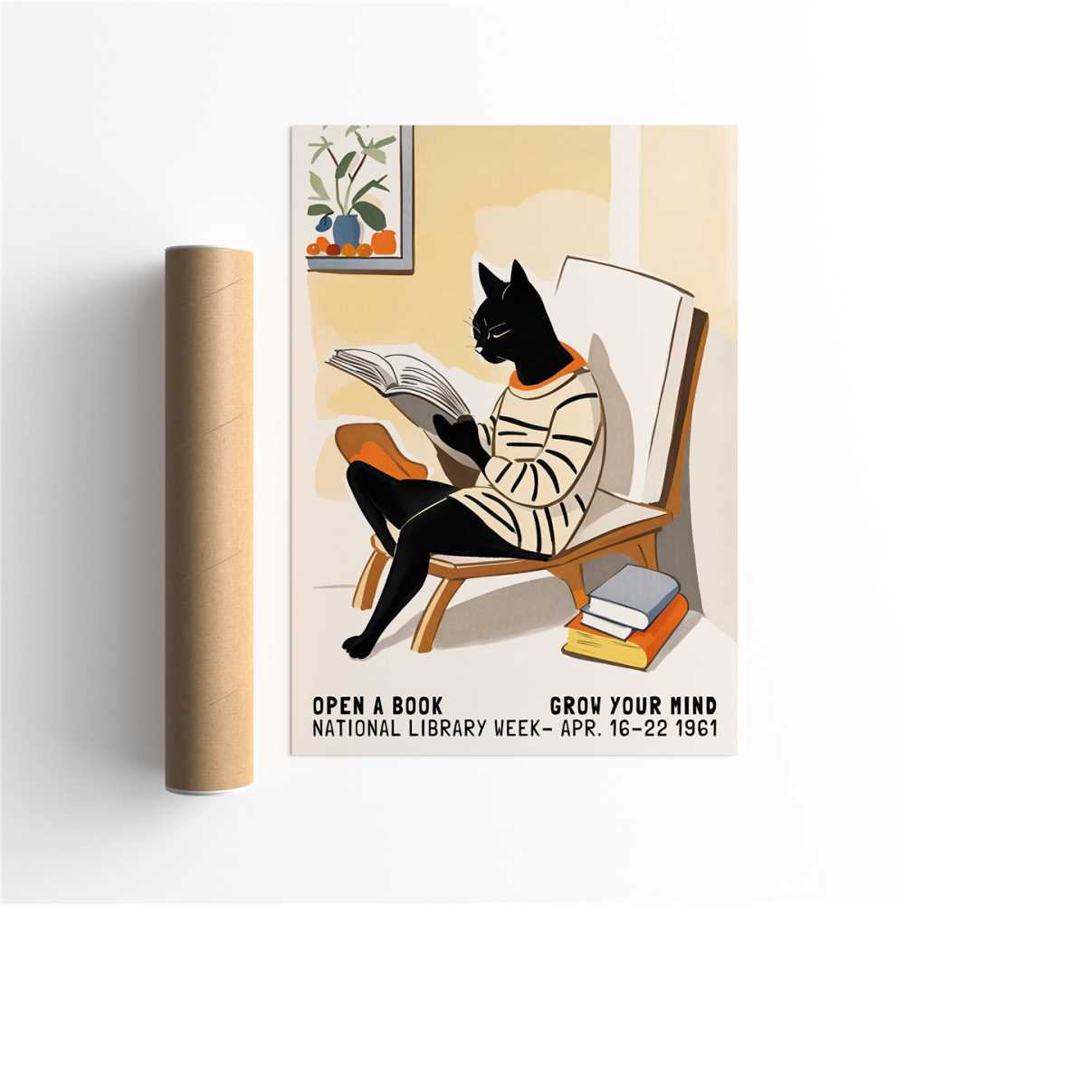 NATIONAL LIBRARY WEEK Poster - Open a book - Grow your mind. | Inspire ...