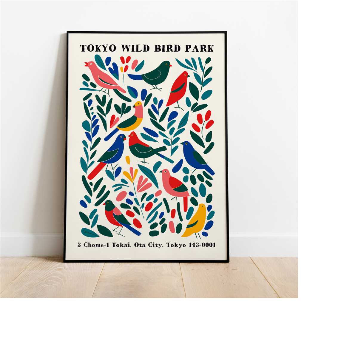 Tokyo Wild Bird Park POSTER - Linocut Minimalist Poster: Tok | Inspire ...