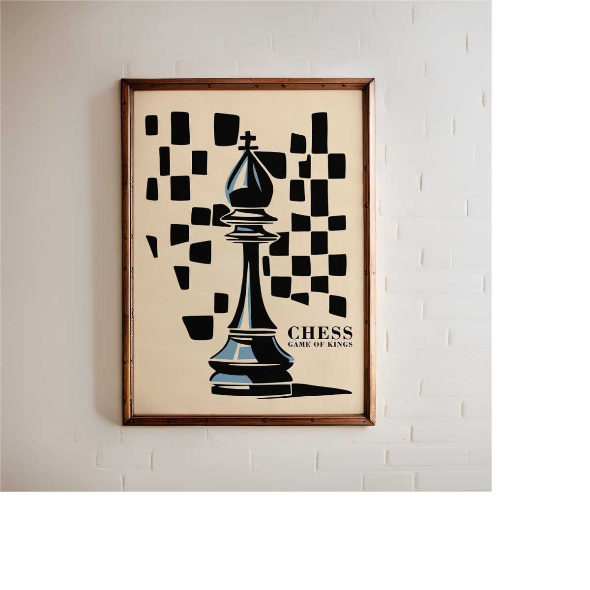 Classy Chess Poster - Mancave Graphic Posters, Vintage Chess | Inspire ...