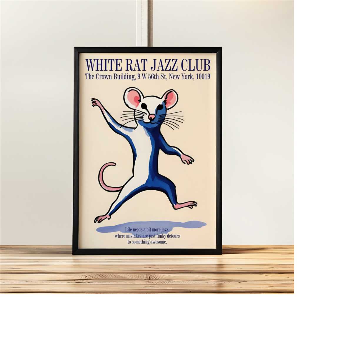 NYC JAZZ CLUB Poster - White Rat Jazz Club - music poster - | Inspire ...
