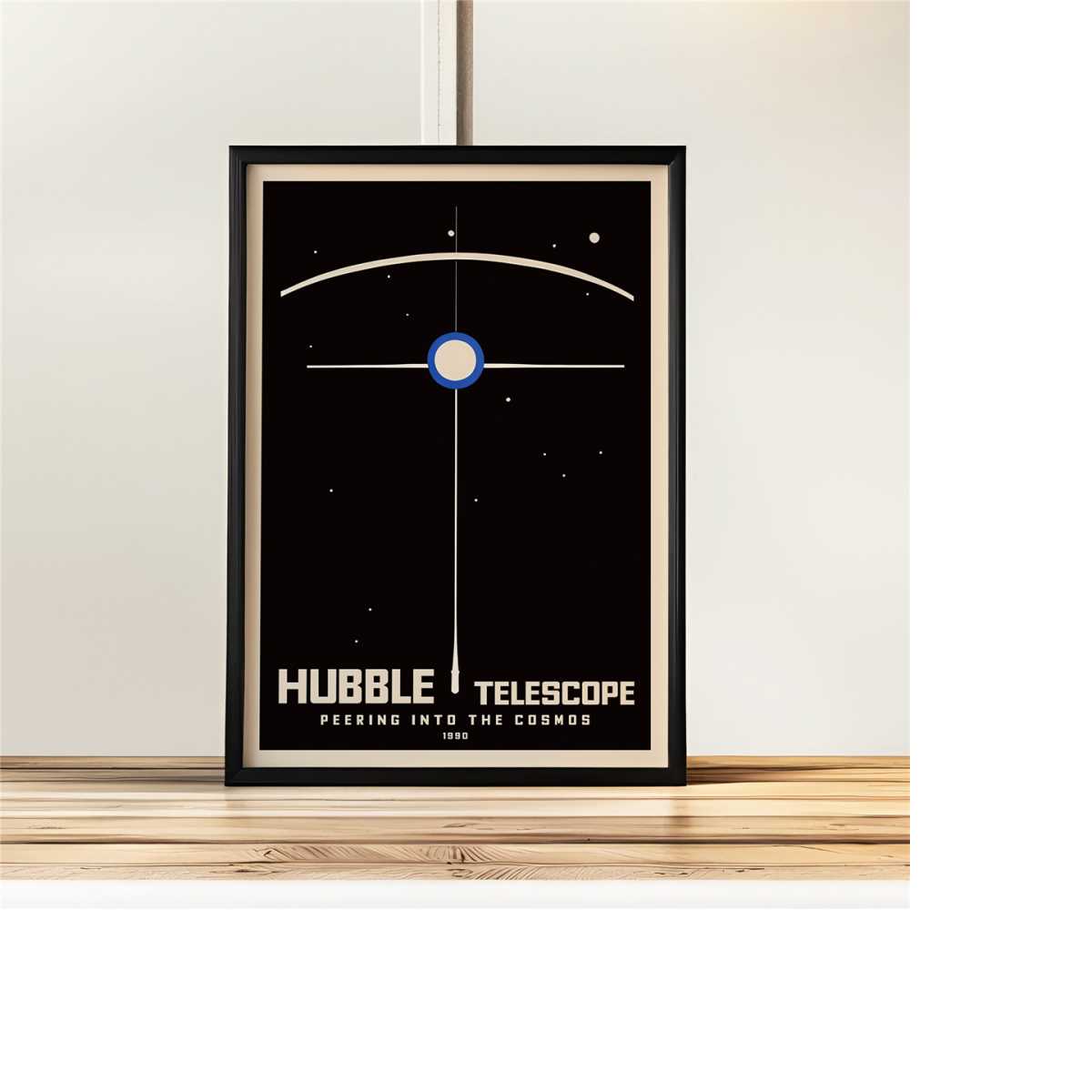 HUBBLE TELESCOPE POSTER - retro minimalist space posters - l | Inspire ...