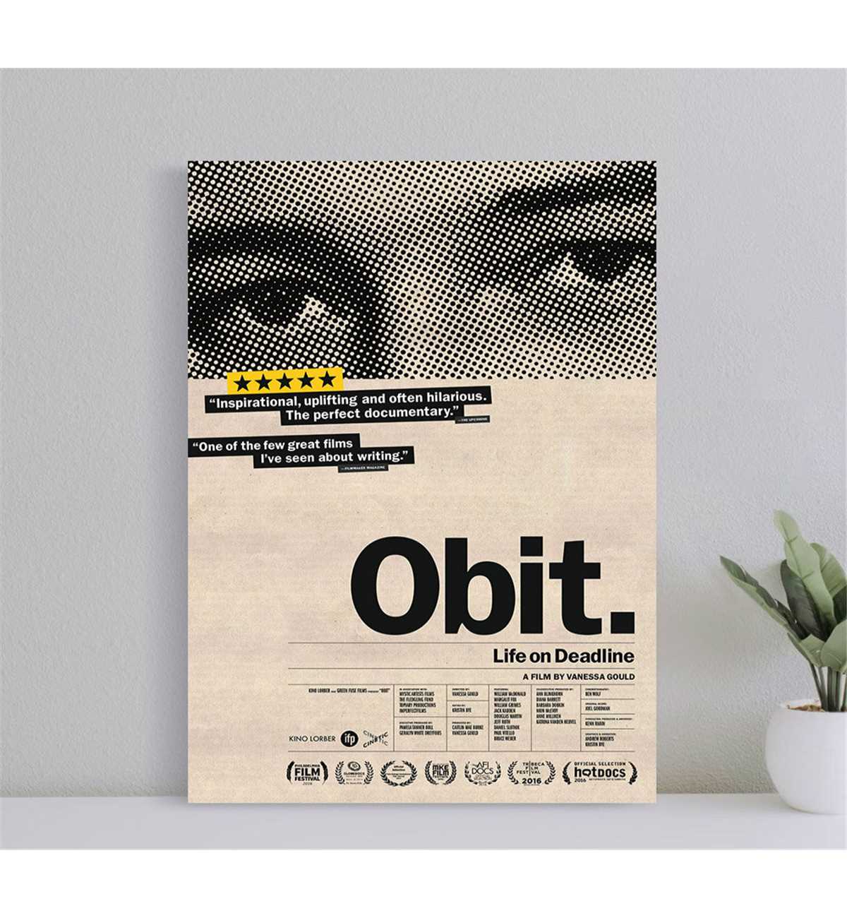 Obit Movie Poster, Wall Art Film Print, Art - Inspire Uplift