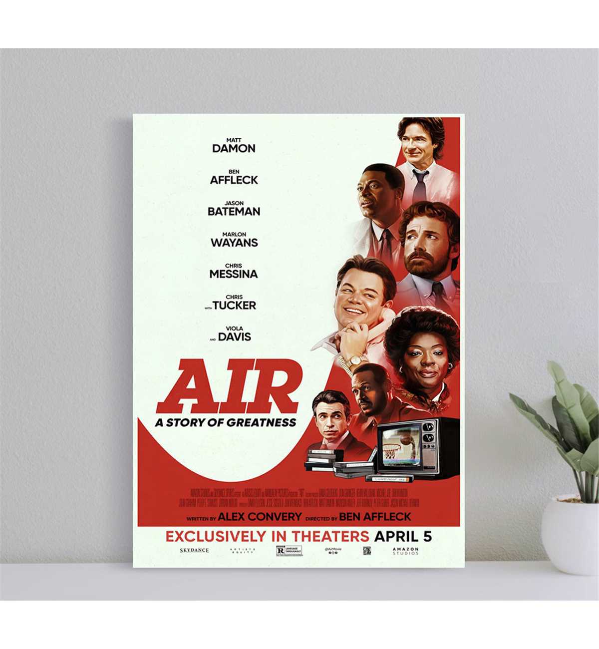 Air Movie Poster, 2023 Air Film Art Print, - Inspire Uplift