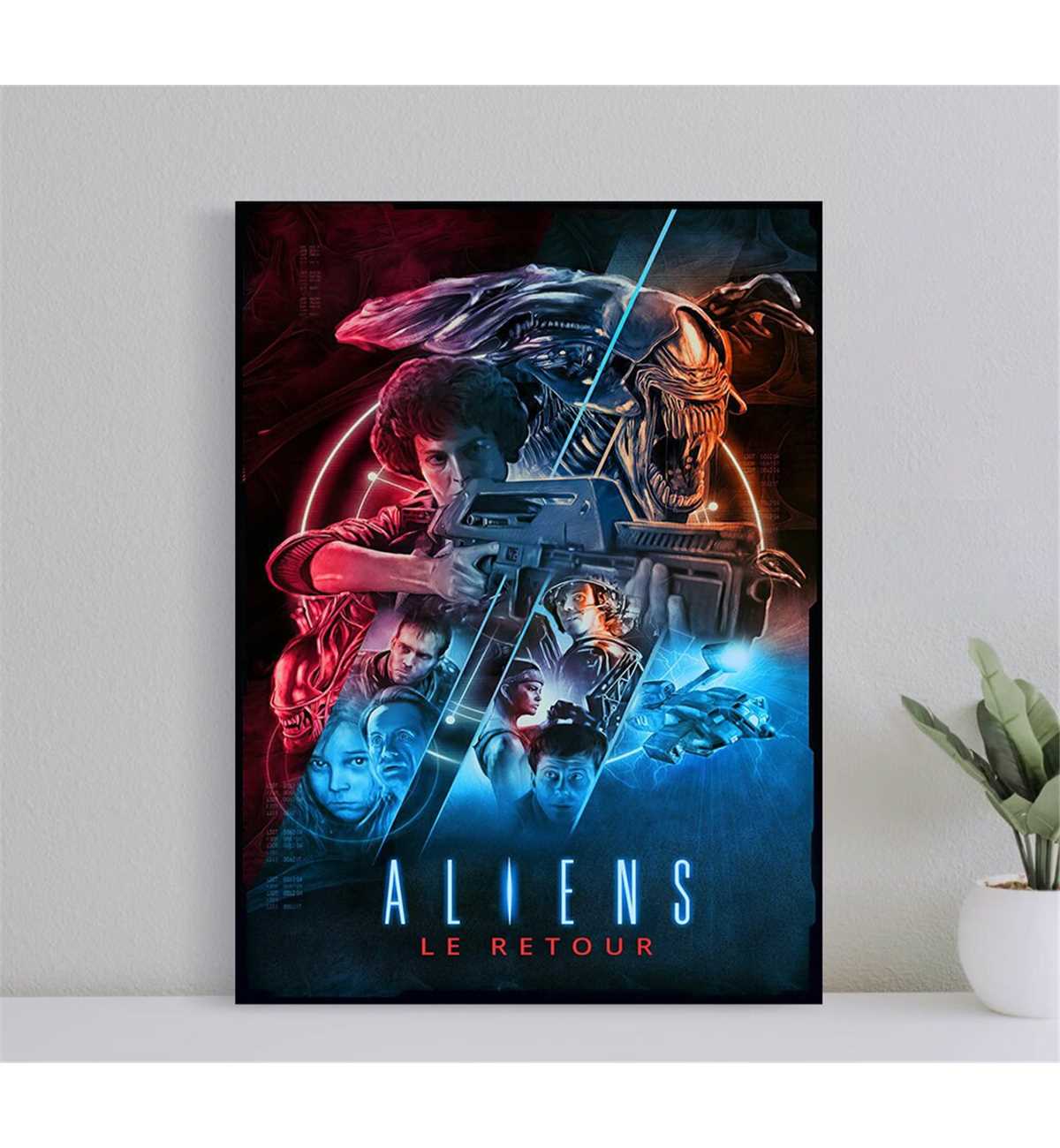 Aliens Movie Poster, Wall Art Film Print, Art | Inspire Uplift